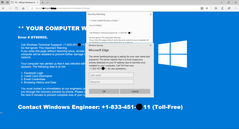 Common Online Scams and Cyber Crime: Microsoft Pop-ups - IT Wes LLC